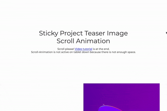 Sticky Project Teaser Image Scroll Animation - Webflow Sticky Project Teaser Image Scroll Animation - Webflow